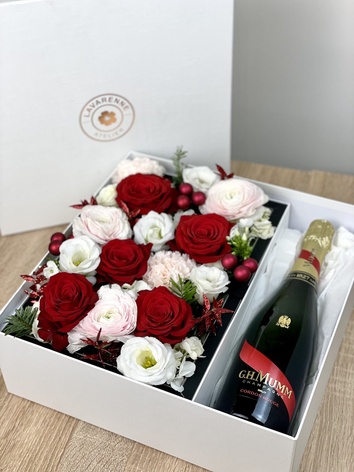 Coffret XL Fleurs et Champagne Mumm - Atelier Lavarenne