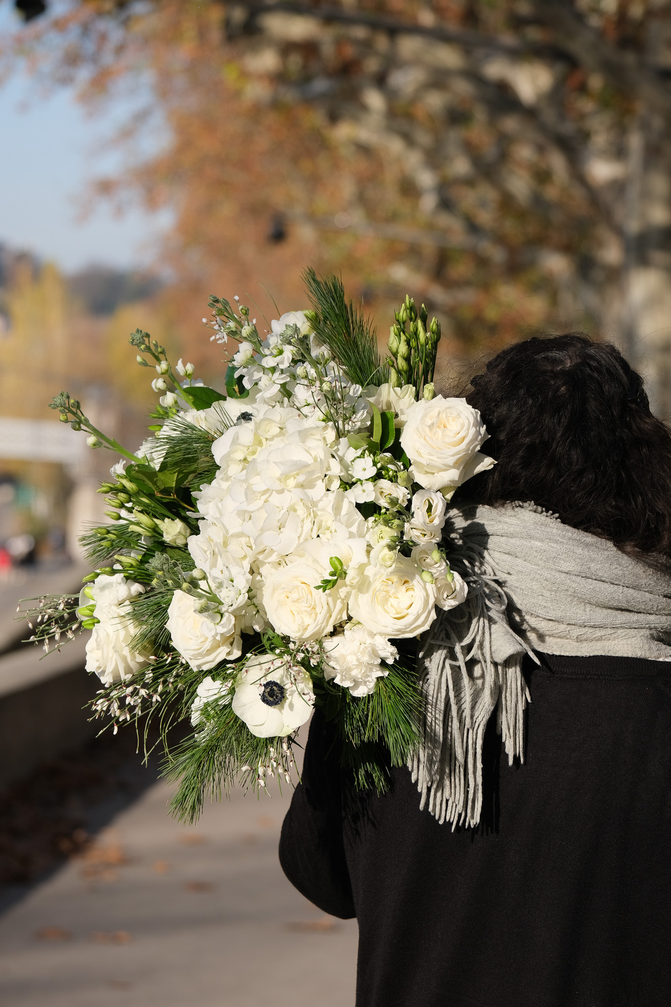 Bouquet de fleurs blanches "Élégance" - Atelier Lavarenne